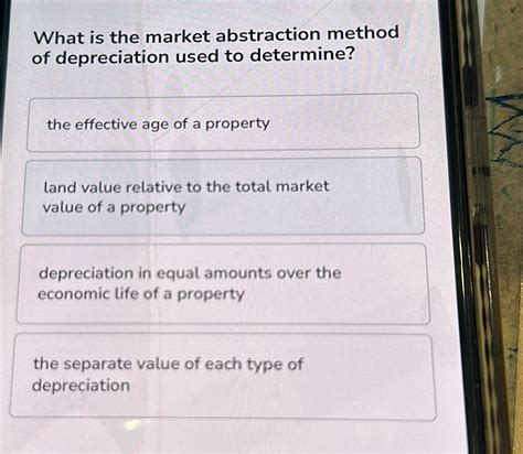 What Is The Market Abstraction Method Of Depreciation Used To Determine
