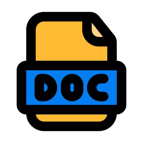 DOC File Generic Outline Color Icon