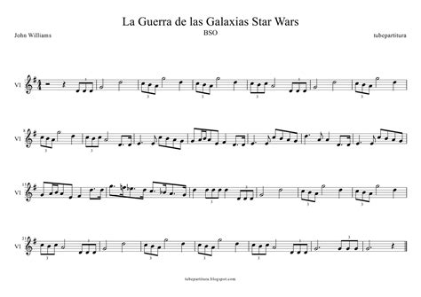 Tubepartitura Partitura Para Violín De Star Wars De John Williams