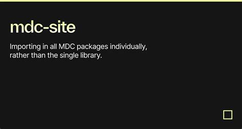 Mdc Site Codesandbox