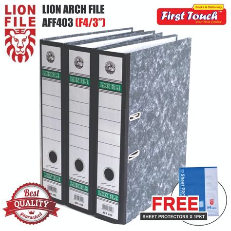 Lion Lever Arch File 3 Inch 403 F4 Fail Kulit Keras Foc Lion Sheet