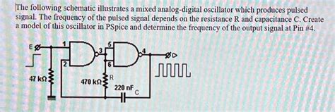 Solved The Following Schematic Illustrates A Mixed Analog Digital Oscillator Which Produces