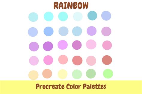 Rainbow Color Palette Procreate Swatches 30 Color Palette IPad Procreate Swatches Etsy