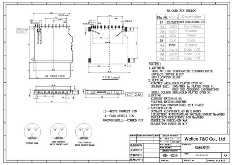 SD Card Connector Wellco Professional Manufacturer For Cable Connector