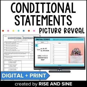 Conditional Statements Self Checking Digital Pixel Art Geometry Activity