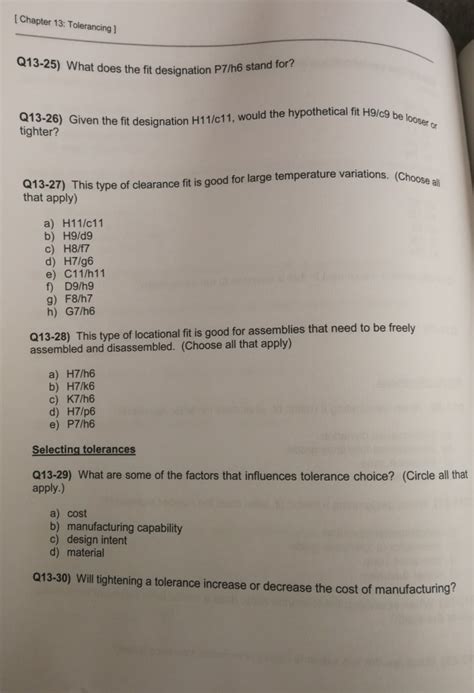 solved q13 1 is it possible to machine a part to an exact
