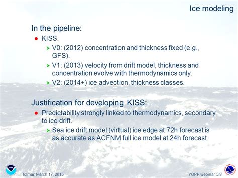 Tolman March 17 2015YOPP Webinar 1 8 Sea Ice At NCEP EMC YOPP Report Out With Special Thanks