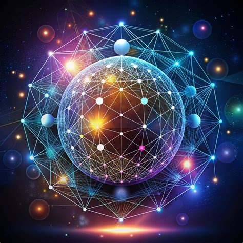 Abstract Geometric Low Polygon And Circle Connecting Dots With Lines On Dark Color Background