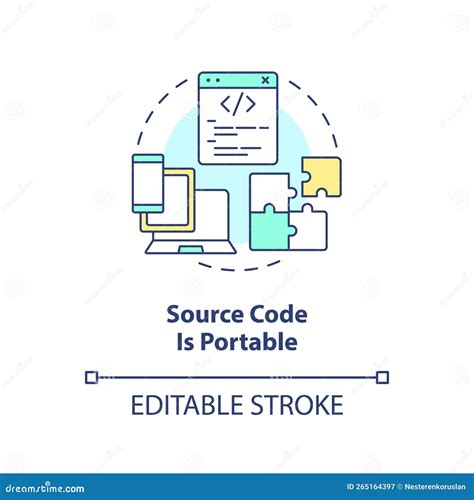 Source Code Portability Concept Icon Stock Vector Illustration Of