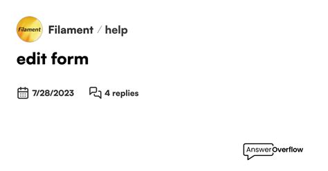 Edit Form Filament