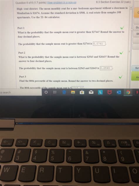 solved 6 3 section exercise 22 calc question 4 of 6 1 7