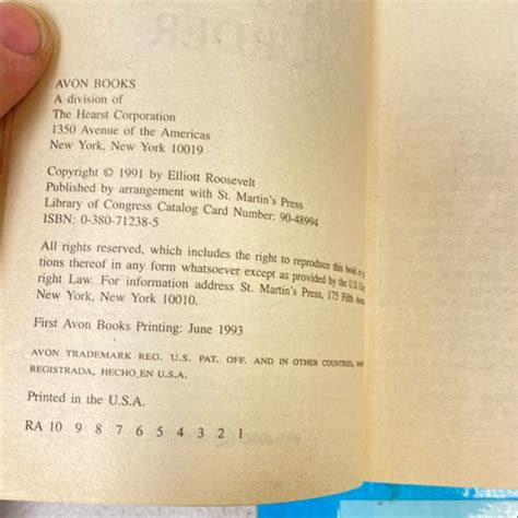 A First Class Murder By Elliott Roosevelt