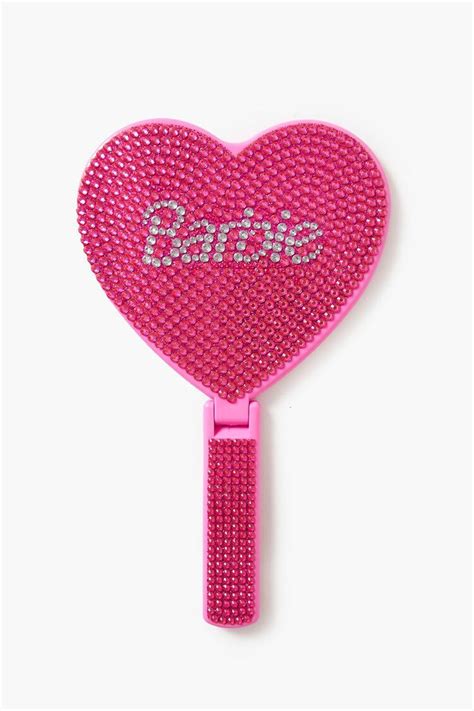 Barbie Rhinestone Foldable Hand Mirror Pink Y2k Coquette In Box