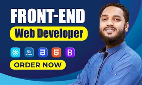 be your front end web developer using html css bootstrap gsap react js jquery by techdot