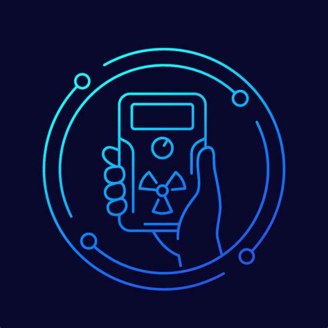 Radiation Detector In Hand Line Icon Vector 7284016 Vector Art At Vecteezy