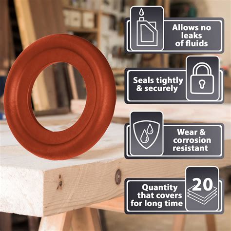 Getuscart 15pcs Oil Drain Plug Crush Rubber Washer Gasket Seal 14mm