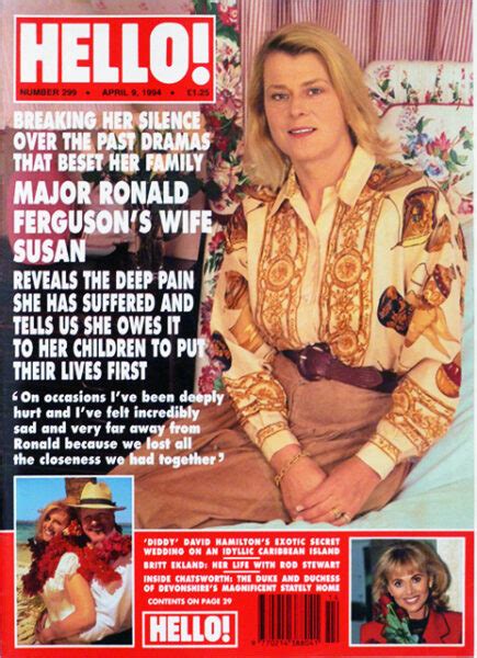 HELLO Magazine Issue 299 Susan Ferguson Britt Ekland David Hamilton
