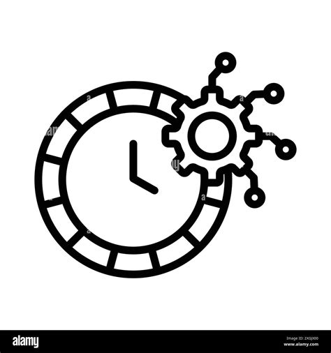 Time Management Icon Vector Logo Set Collection For Web App Ui Stock