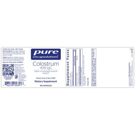 Pure Encapsulations Colostrum Emerson Ecologics