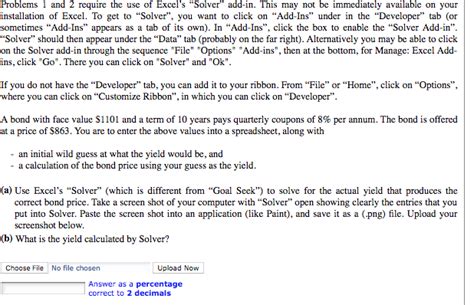 solved problems 1 and 2 require the use of excel s solver