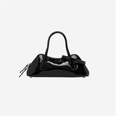 블루마린 페이턴트 레더 미니 키스 미 백 블랙 Blumarine Kream