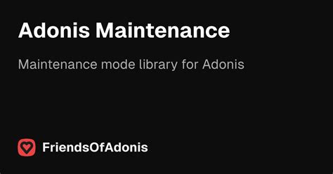 Commands Friends Of Adonis