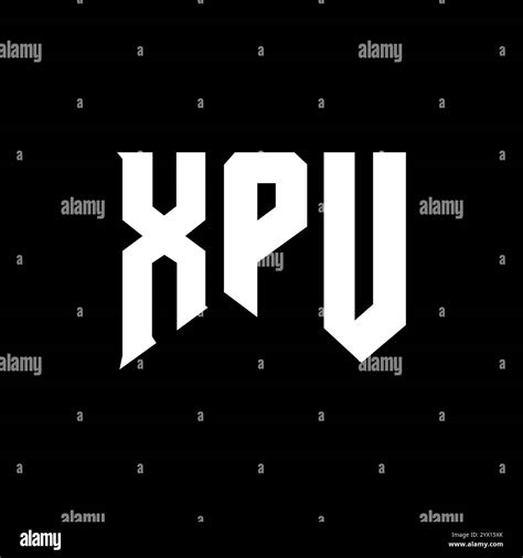 Xpu Letter Logo Design For Technology Company Xpu Logo Design Black And White Color Combination