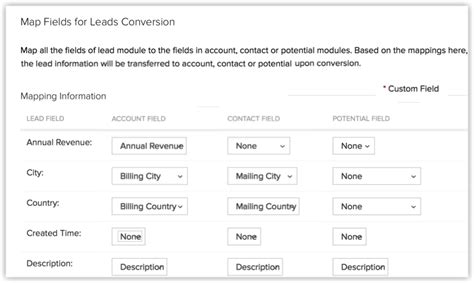 Zoho CRM How To Map Lead Fields With Other Modules