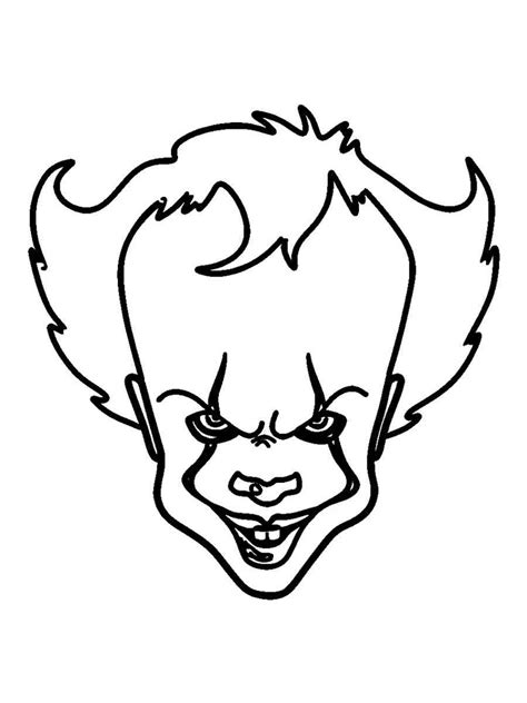Free Pennywise Coloring Pages Spooky Fun Printable Aesthetic