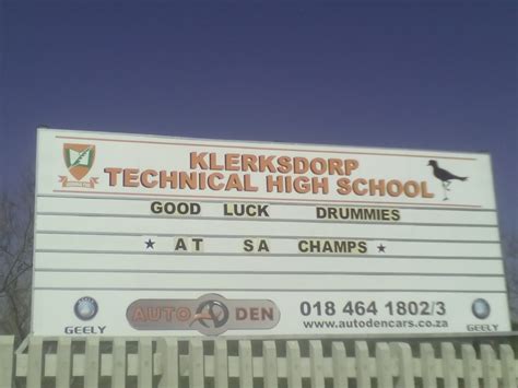 Klerksdorp Technical High School In The City Klerksdorp