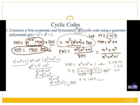 Presentation On Cyclic Codes Pptx