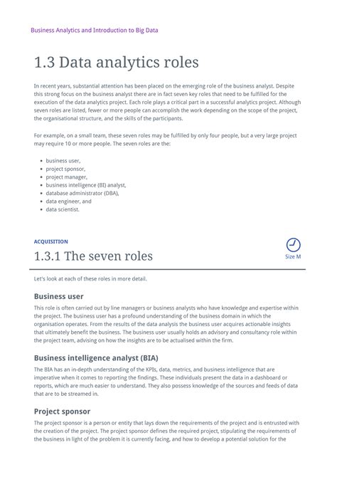 Data Analytics Roles Notes In Recent Years Substantial Attention Has Been Placed On The