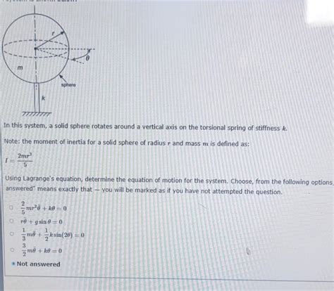 solved in this system a solid sphere rotates around a