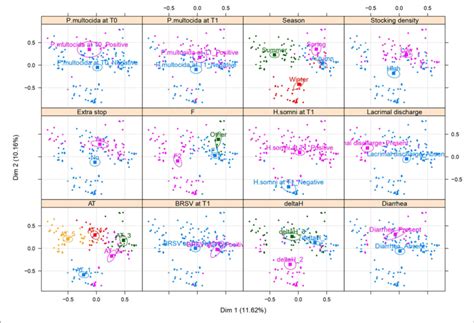 The Multiple Correspondence Analysis Mca Biplot With Dimension 1