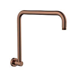 Round Gooseneck Fixed Shower Arm 350mm Brushed Copper
