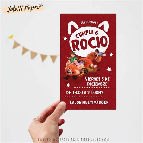 Kit Imprimible Turning Red Jotas Paper Kits