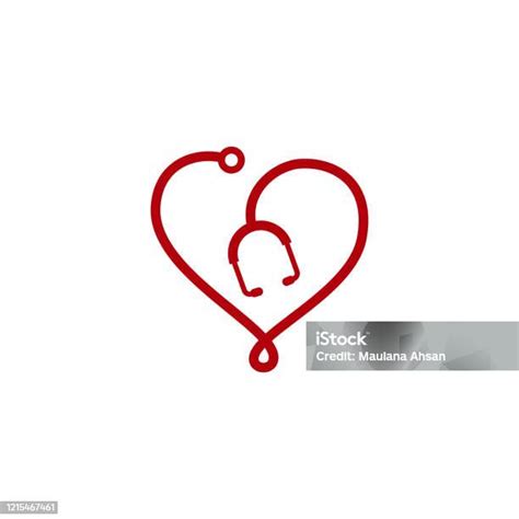 청진기 벡터 아이콘 기호 디자인 하트 모양에 격리 상태 진단 도구 벡터 아이콘 청진기에 대한 스톡 벡터 아트 및 기타 이미지