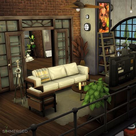 Artists Industrial Loft No Cc The Sims 4 Rooms Lots Curseforge