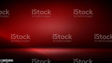 탄소 섬유 질감의 스튜디오 인테리어 현대 탄소 섬유는 빛과 함께 붉은 검은 색 인테리어를 질감 장착 배경 제품 배치 벡터 배경 템플릿 모형 배경 주제에 대한 스톡 벡터 아트