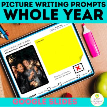 Picture Writing Prompts Google Slides Whole Year Writing Curriculum