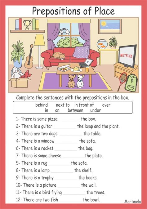 Prepositions Of Place Worksheets