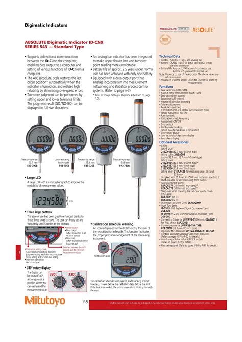 Mitutoyo Digital Indicator Series 543 Standard Type Regional Tech Regional Tech