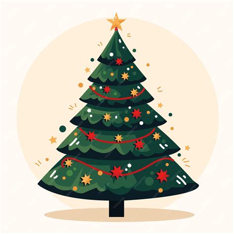 Colección Del árbol De Navidad Vector Premium