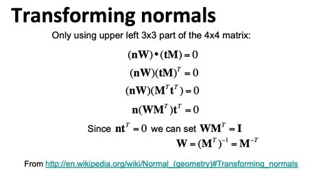 Gpu Lecture 22 Normal Vector Transformations Gpu Programming For Video Games 2020 2023 Youtube
