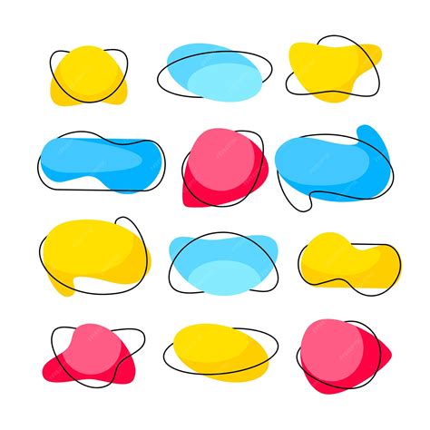 premium vector random abstract liquid organic black irregular blotch