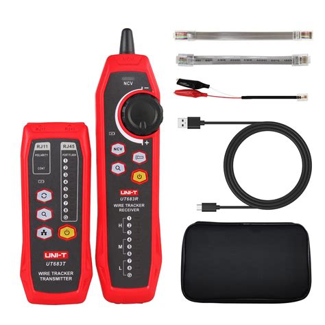 Snapklik Com UNI T UT683KIT Cable Tracer Wire Tracker For RJ11 And RJ45 Cables Tester