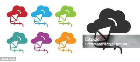 흰색 배경에 격리 된 검은 연 아이콘 다채로운 아이콘을 설정합니다 벡터 공휴일에 대한 스톡 벡터 아트 및 기타 이미지 공휴일