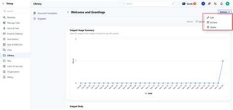 Snippet Detail View Salesmate