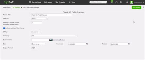 Is There A Way To Report On When The Status Of A Service Record Was Last Changed Community