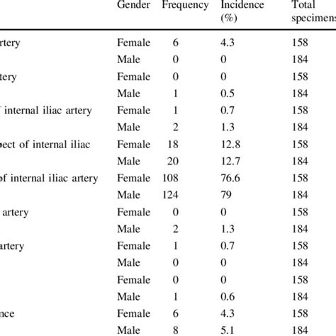 Origin Variability Of Iliolumbar Artery Download Table